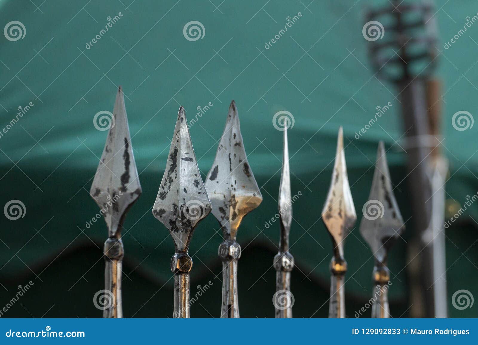 Medieval small spears stock image. Image of history - 129092833