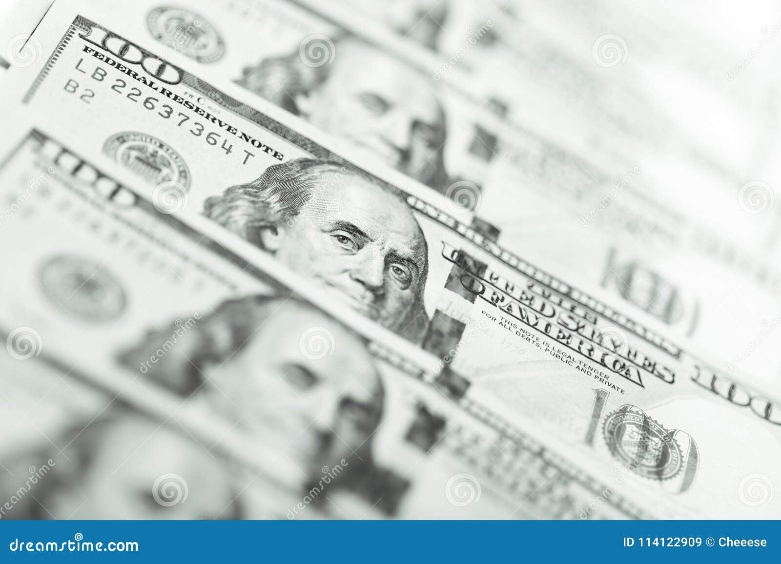 Close Up View of Dollar Banknote Stock Image - Image of abstract, close ...