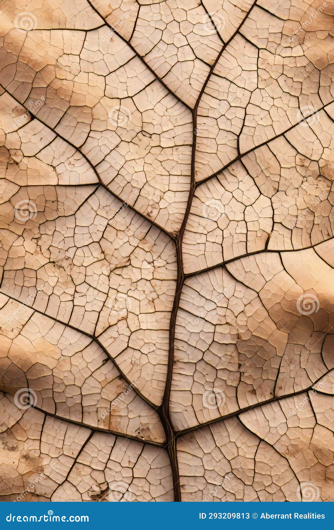 A Close Up View of a Dried Up Leaf Stock Illustration - Illustration of ...