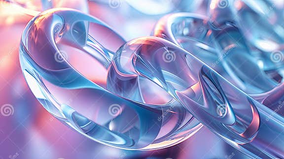 Abstract Interlocking Rings and Polygons with Gradient Background Stock ...