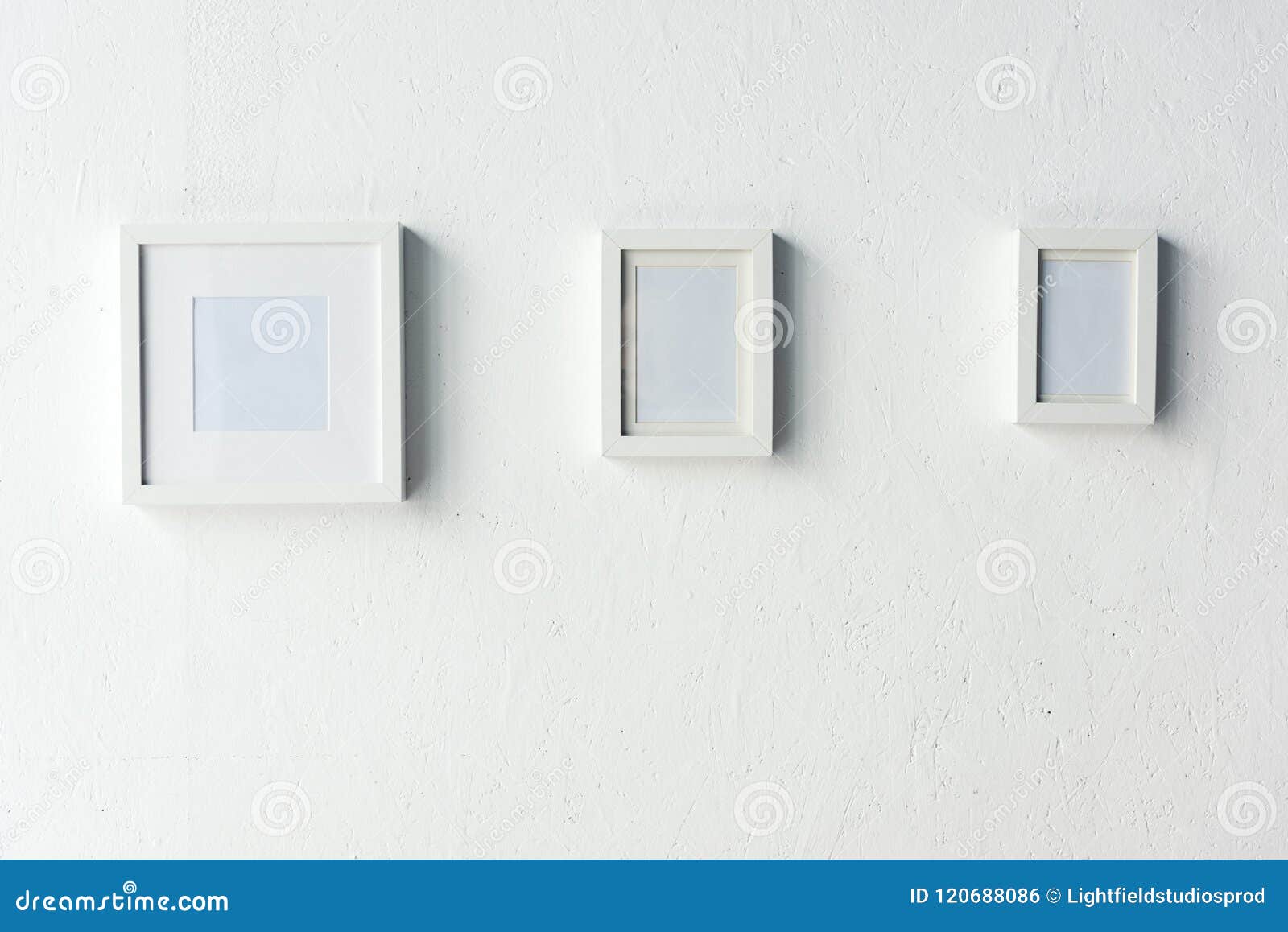 Close Up View of Empty Photo Frames Hanging Stock Photo - Image of ...
