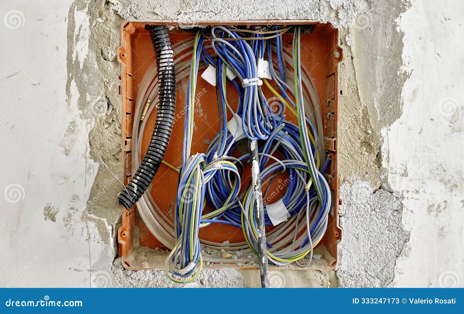 Close-Up of Exposed Electrical Wiring in Renovation Wall Stock Image ... Close-Up of Exposed Electrical Wiring in Renovation Wall Stock Image ...