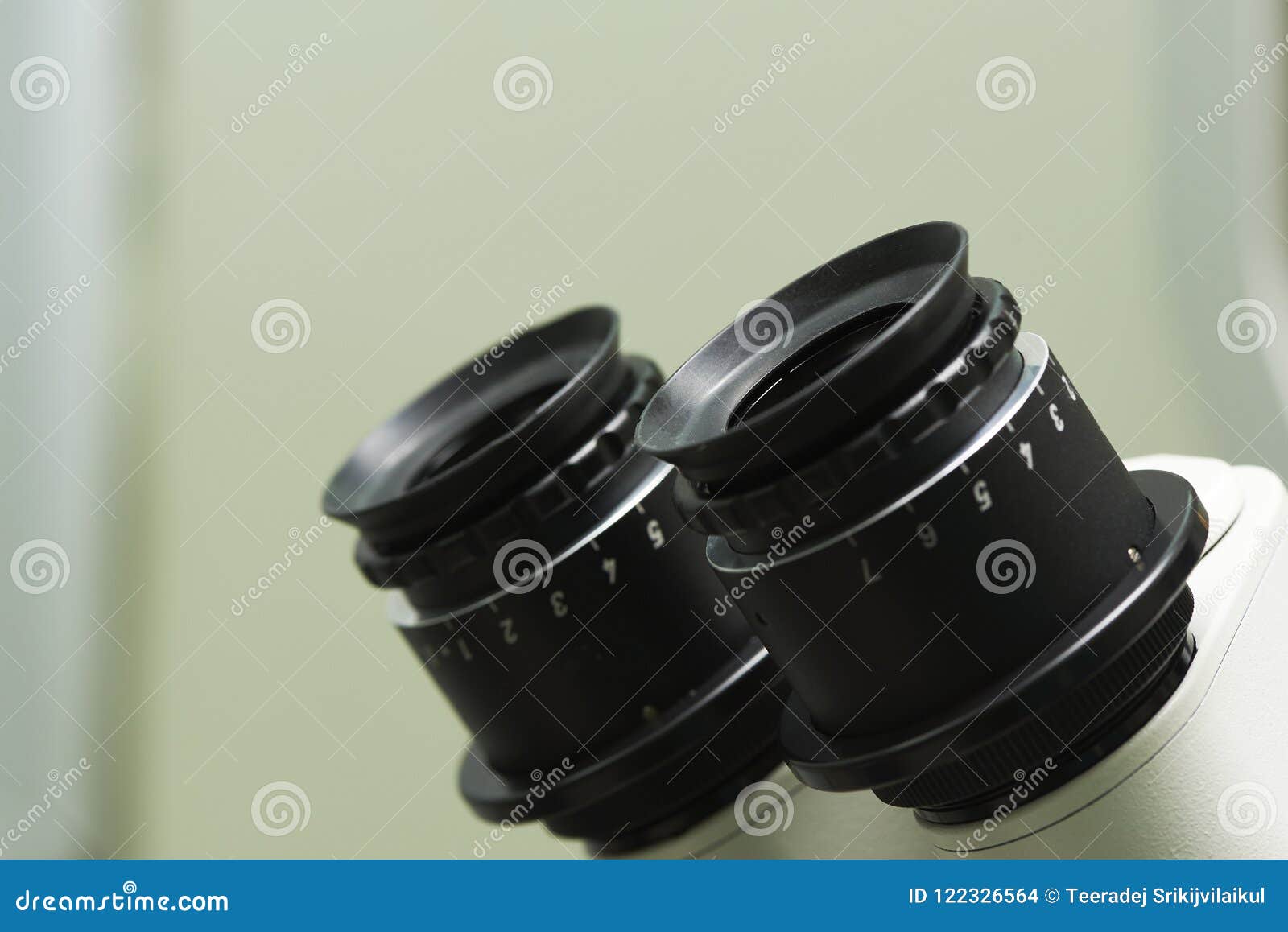 Close-up View of Eyepieces of Operating Microscope Stock Photo - Image ...
