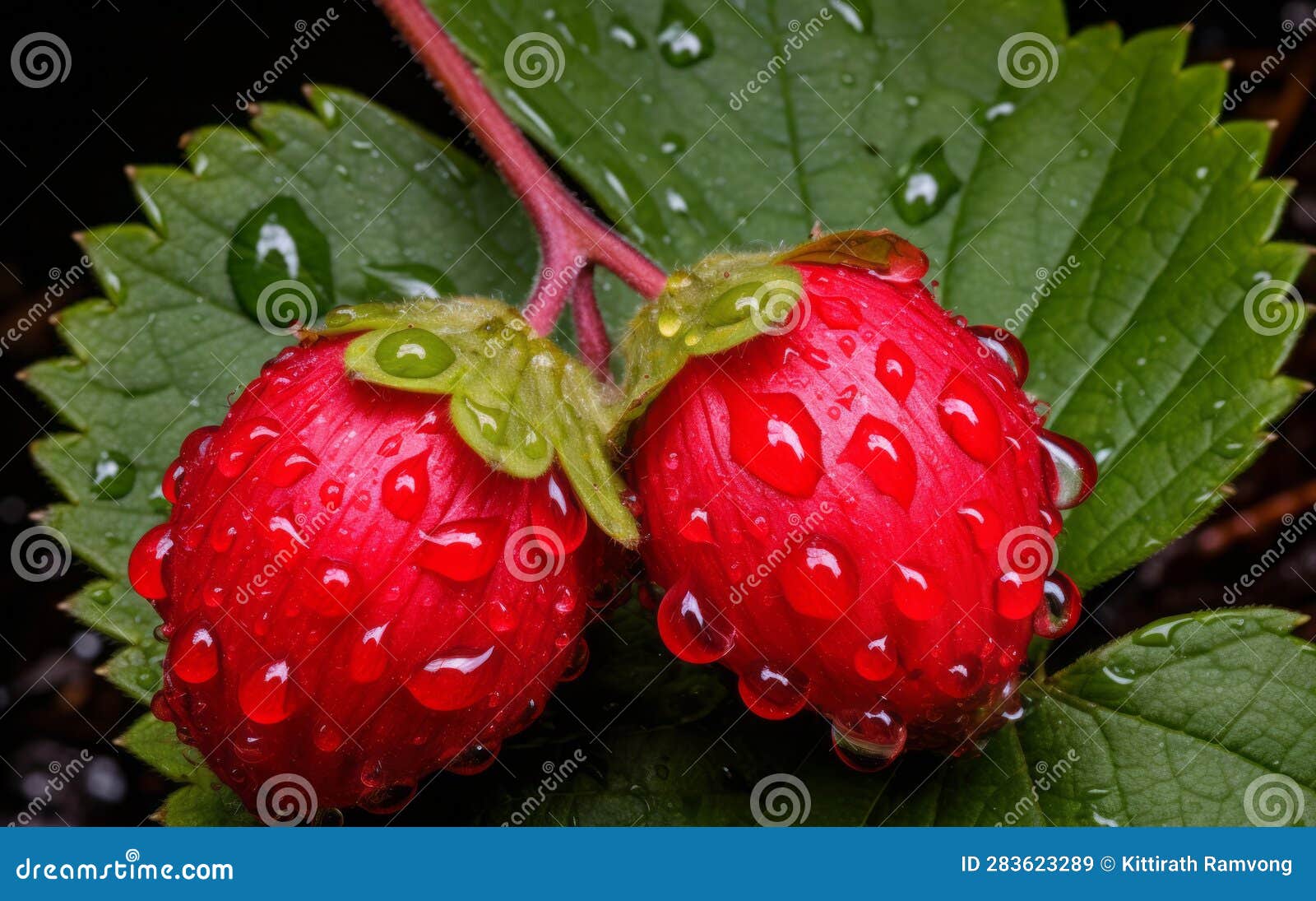 Close Up View at Fall Berry Tree Stock Illustration - Illustration of ...