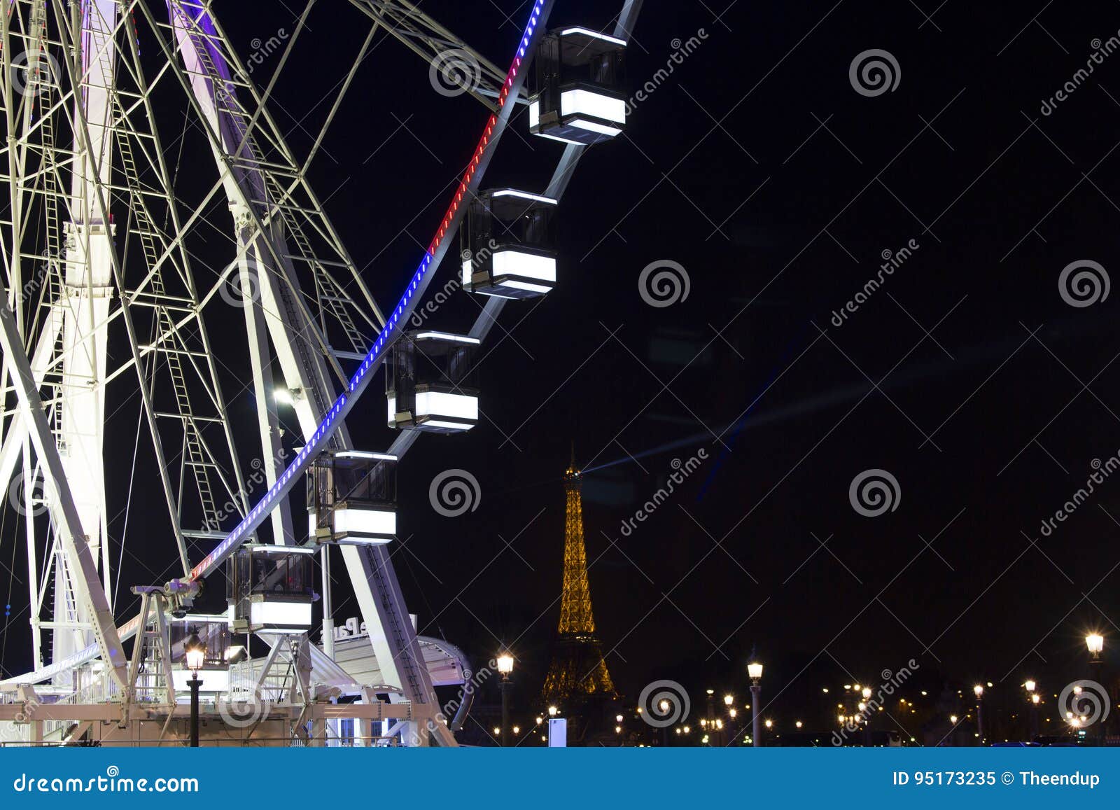 Close Up View of Ferris Wheel in Paris. Editorial Image - Image of ...
