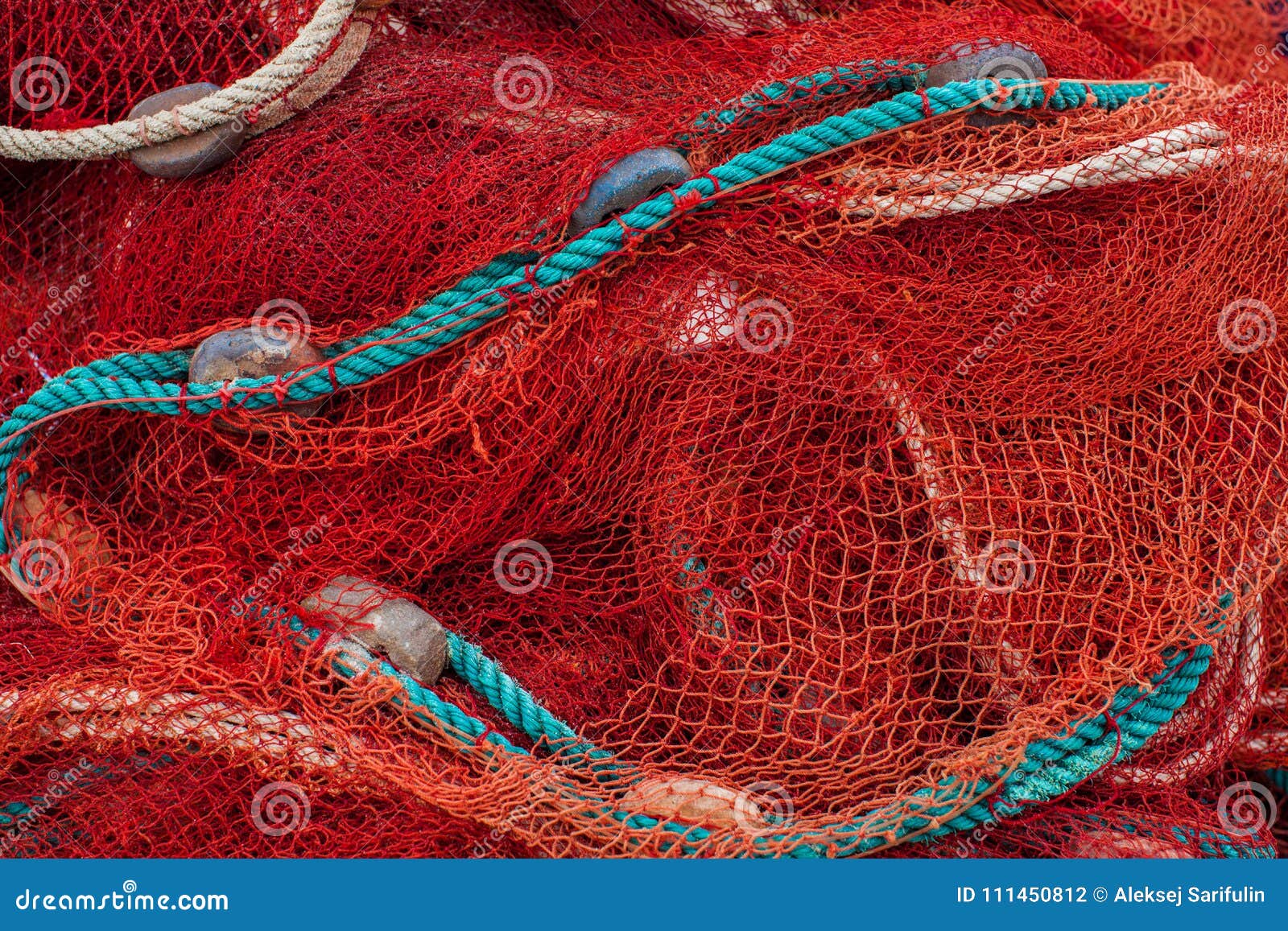 Close Up View of Fishing Net Marine Background Stock Photo - Image of ...