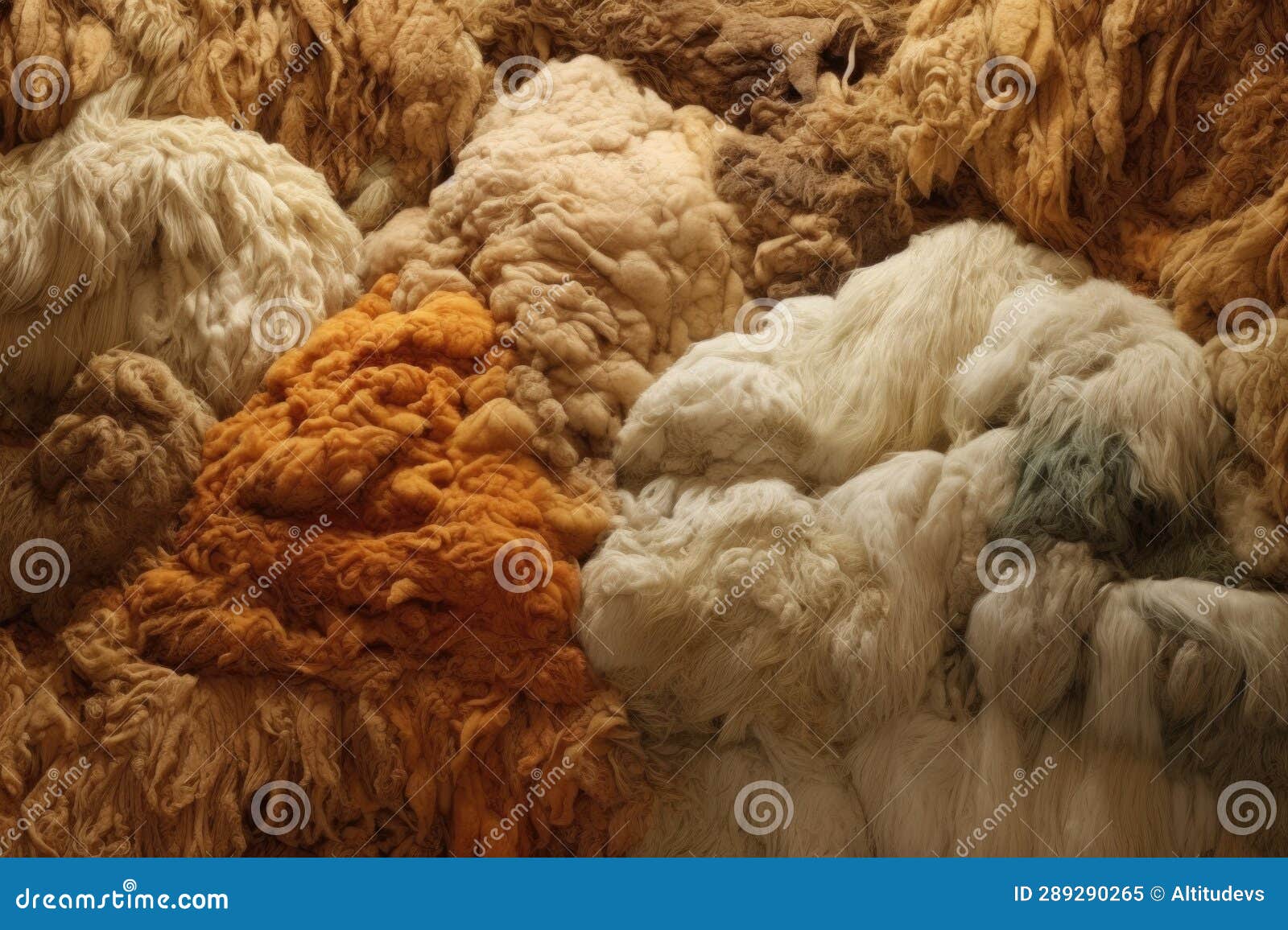 Close-up View of Freshly Shorn Wool Pile Stock Image - Image of ...