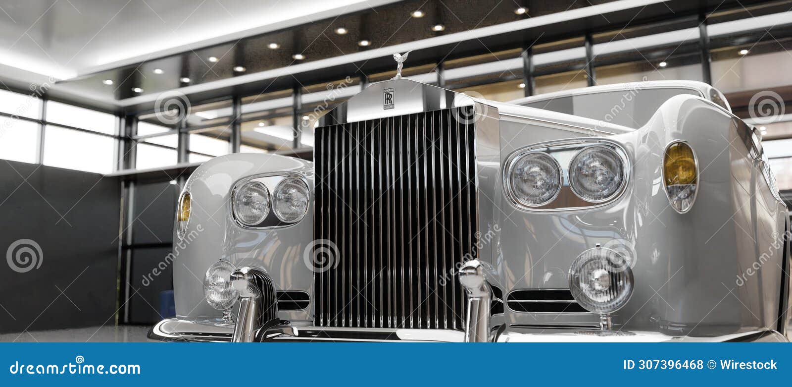 Close-up View of the Front of a Rolls-Royce Silver Cloud Luxury Car ...