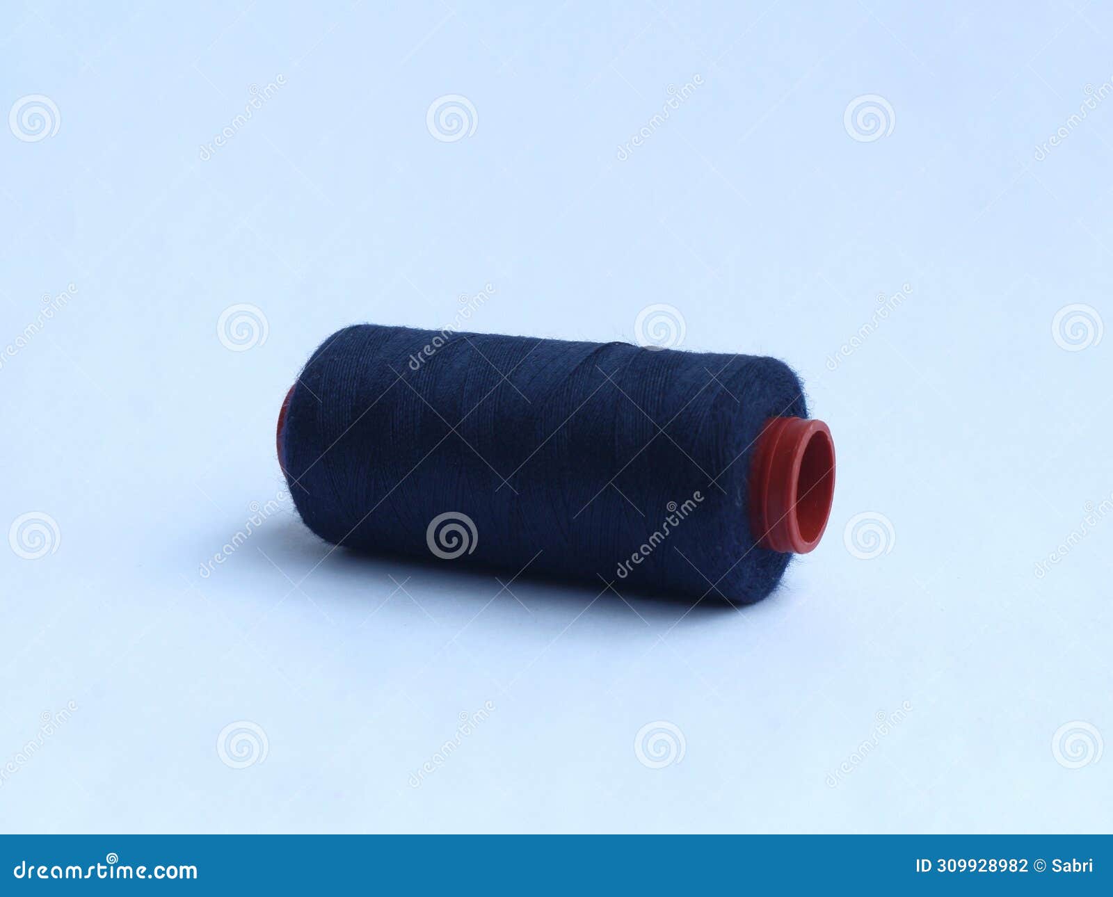 Spool of Blue Color Thread Isolated on White Background Stock Photo ...