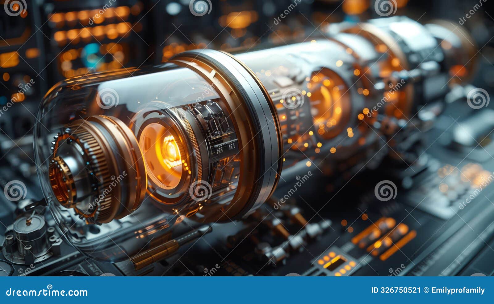Close-Up View of a Futuristic Electric Propulsion Engine in a Sci-Fi ...