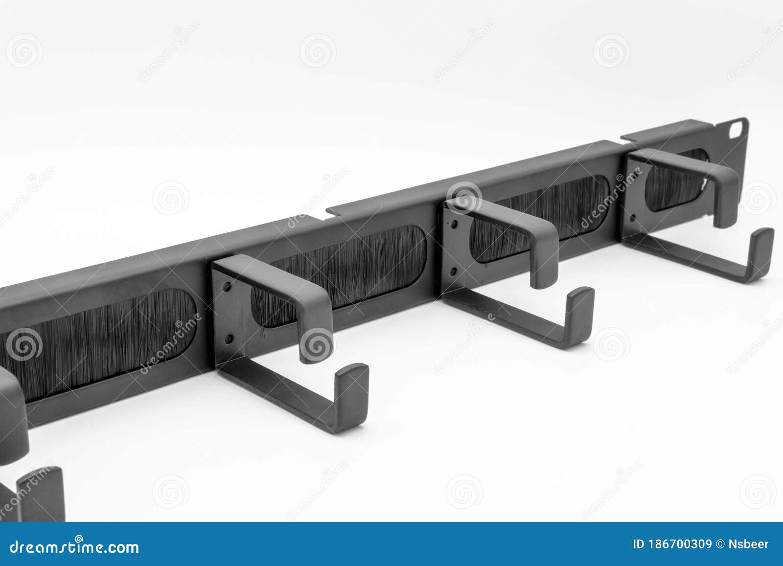 Close-up View of a Generic, Metal Cable Management Accessory Used ...