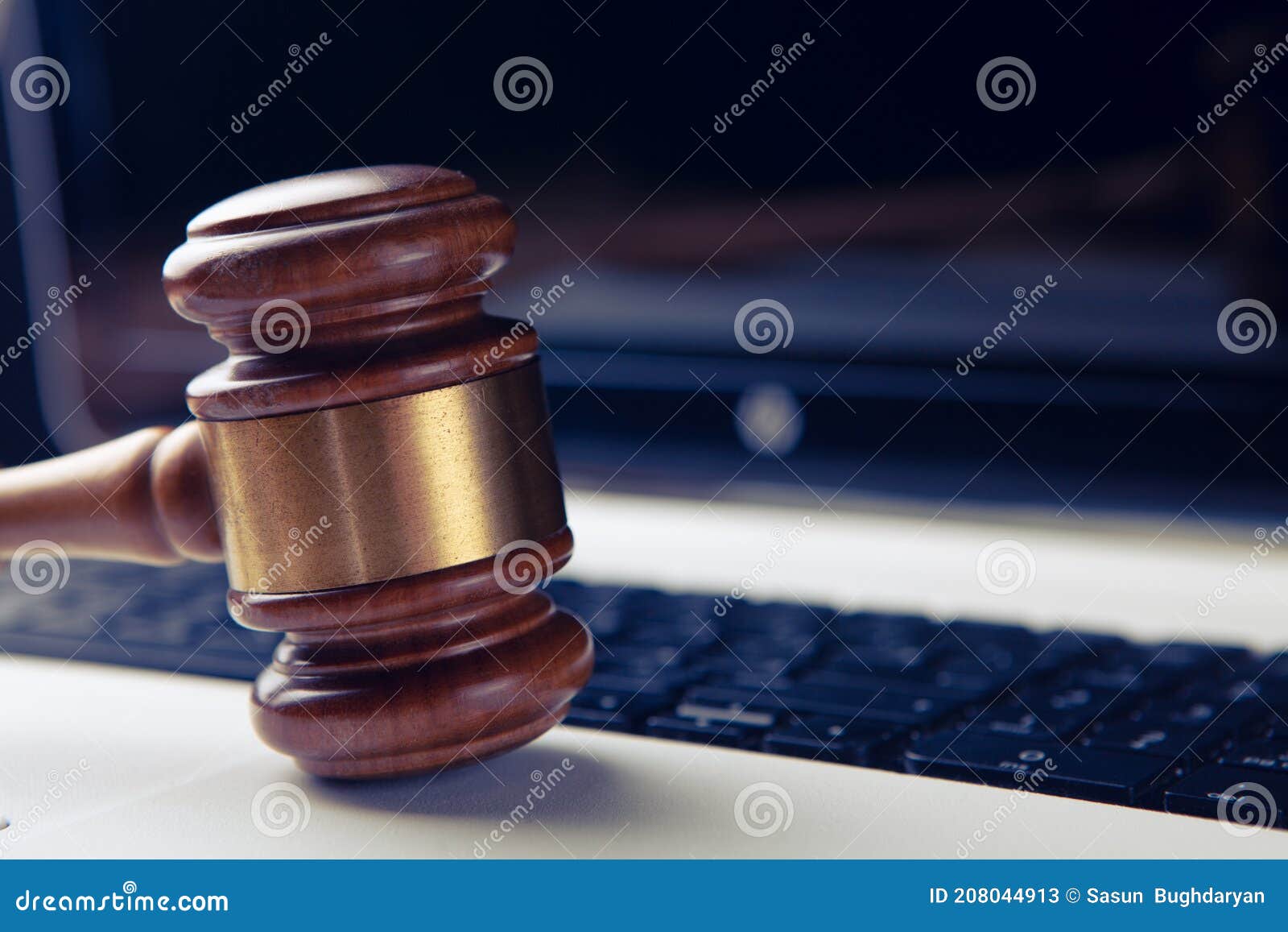 Close Up View of a Hammer and a Computer Keyboard Stock Image - Image ...