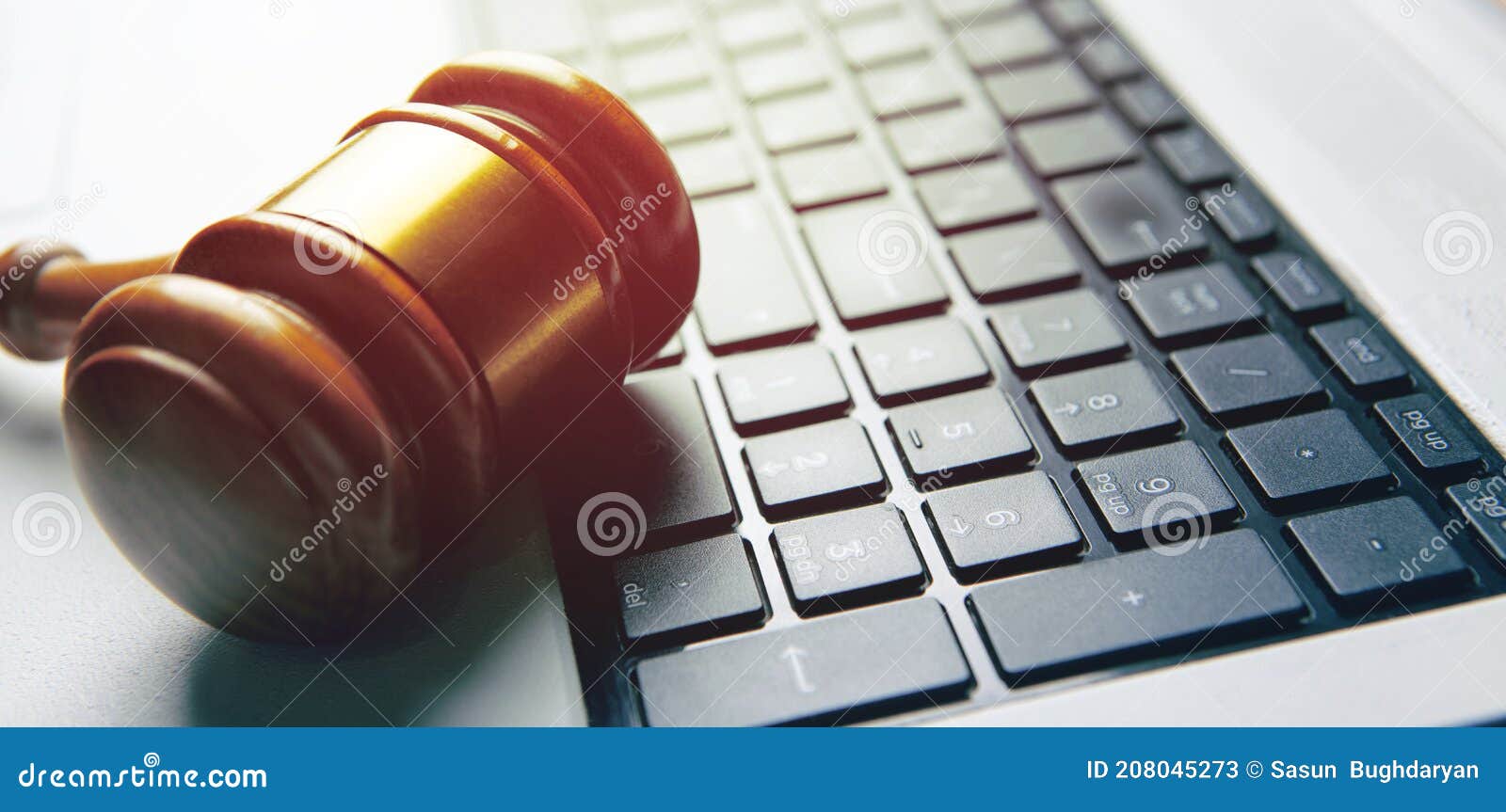 Close Up View of a Hammer and a Computer Keyboard Stock Image - Image ...