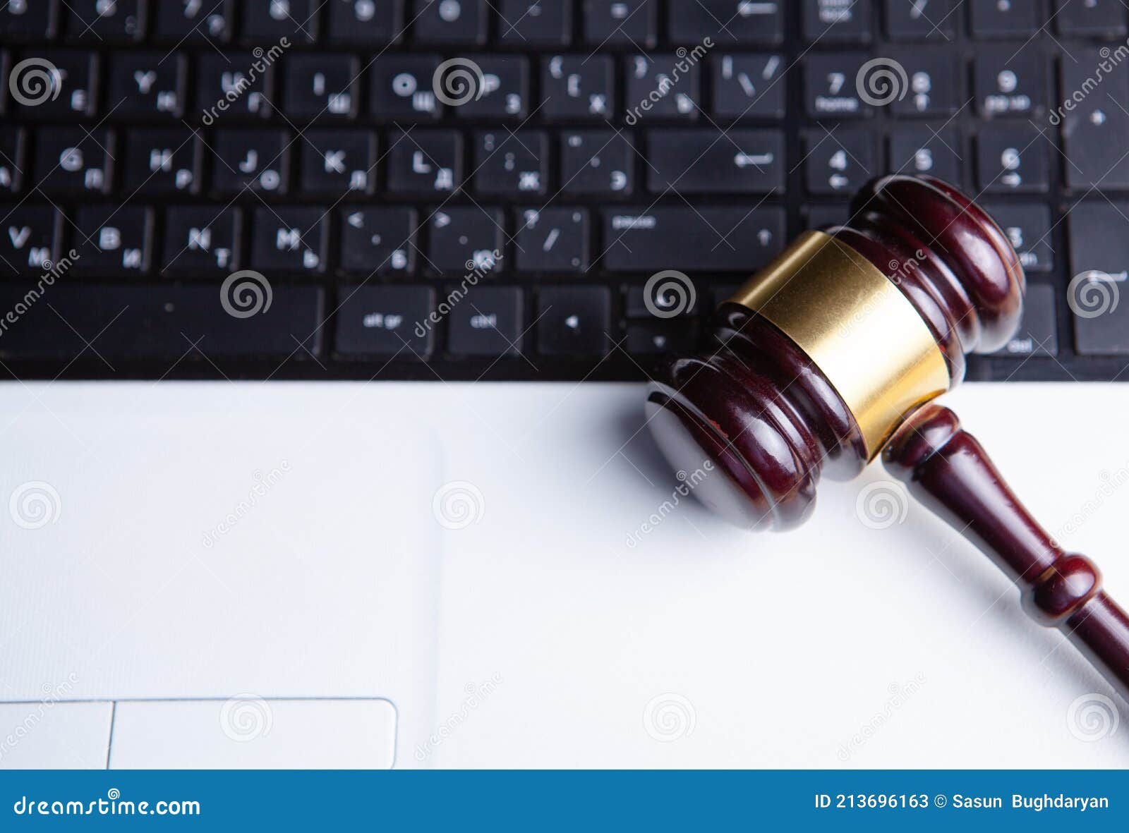 Close Up View of a Hammer and a Computer Keyboard Stock Image - Image ...