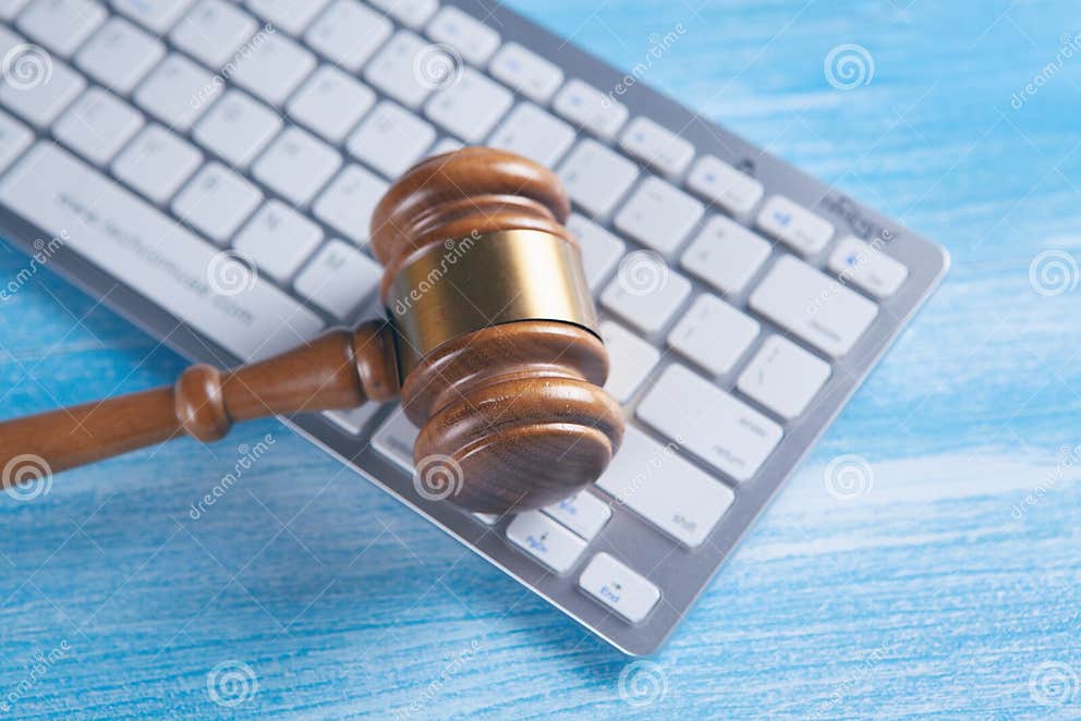 Close Up View of a Hammer and a Computer Keyboard Stock Photo - Image ...