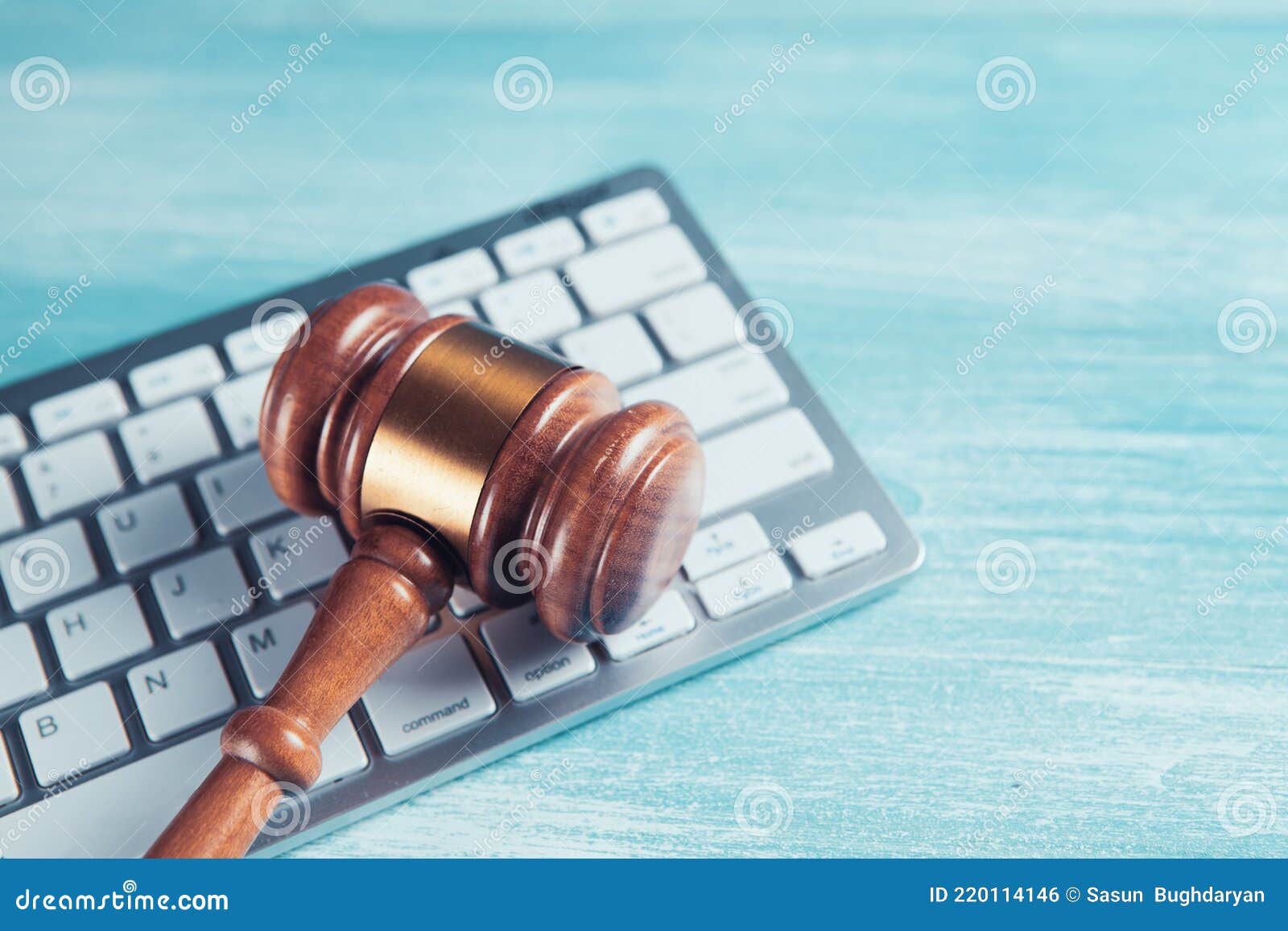 Close Up View of a Hammer and a Computer Keyboard Stock Photo - Image ...