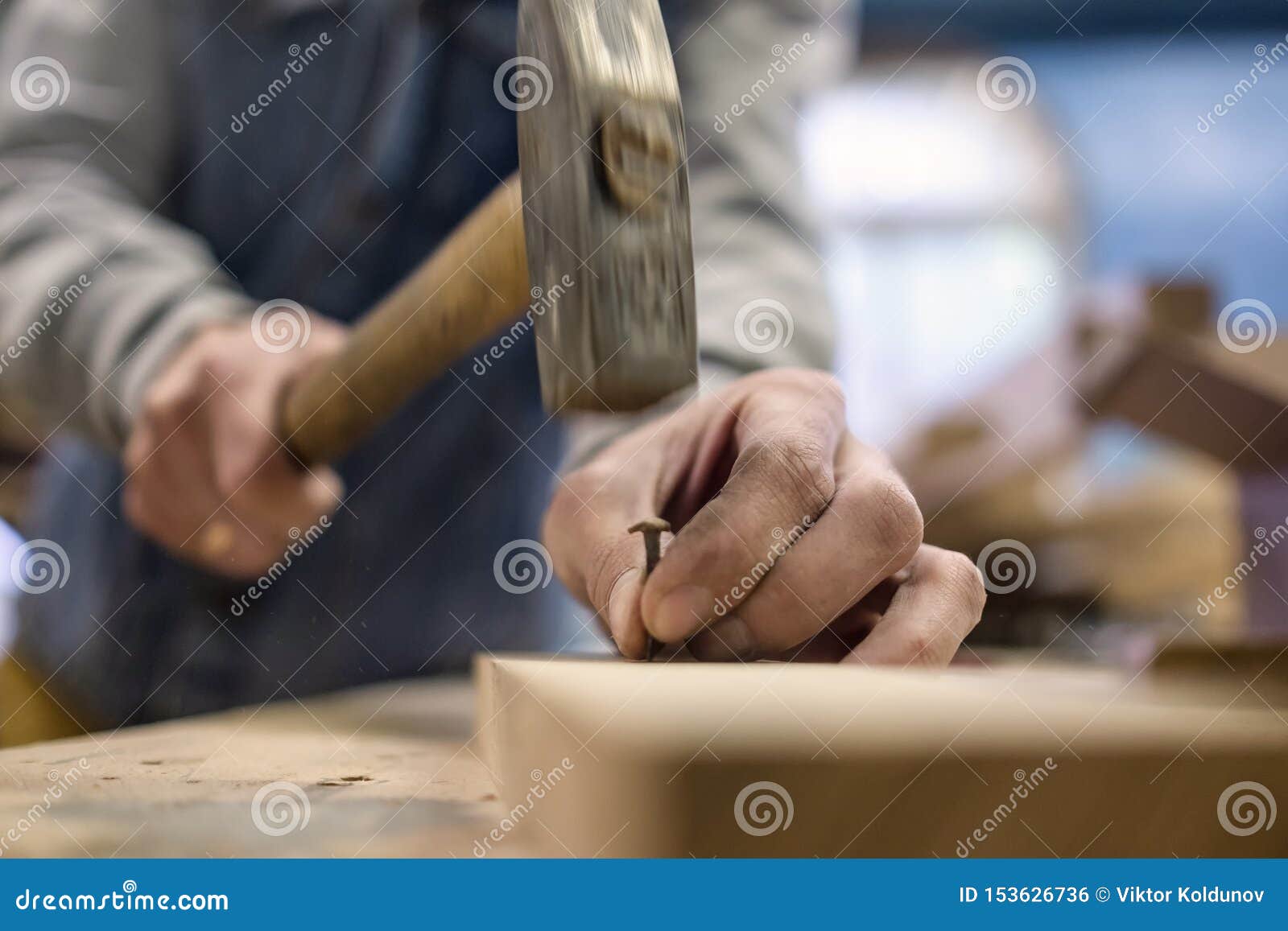 Close Up of Hammering a Nail into Wooden Board Stock Photo - Image of ... Close Up of Hammering a Nail into Wooden Board Stock Photo - Image of ...