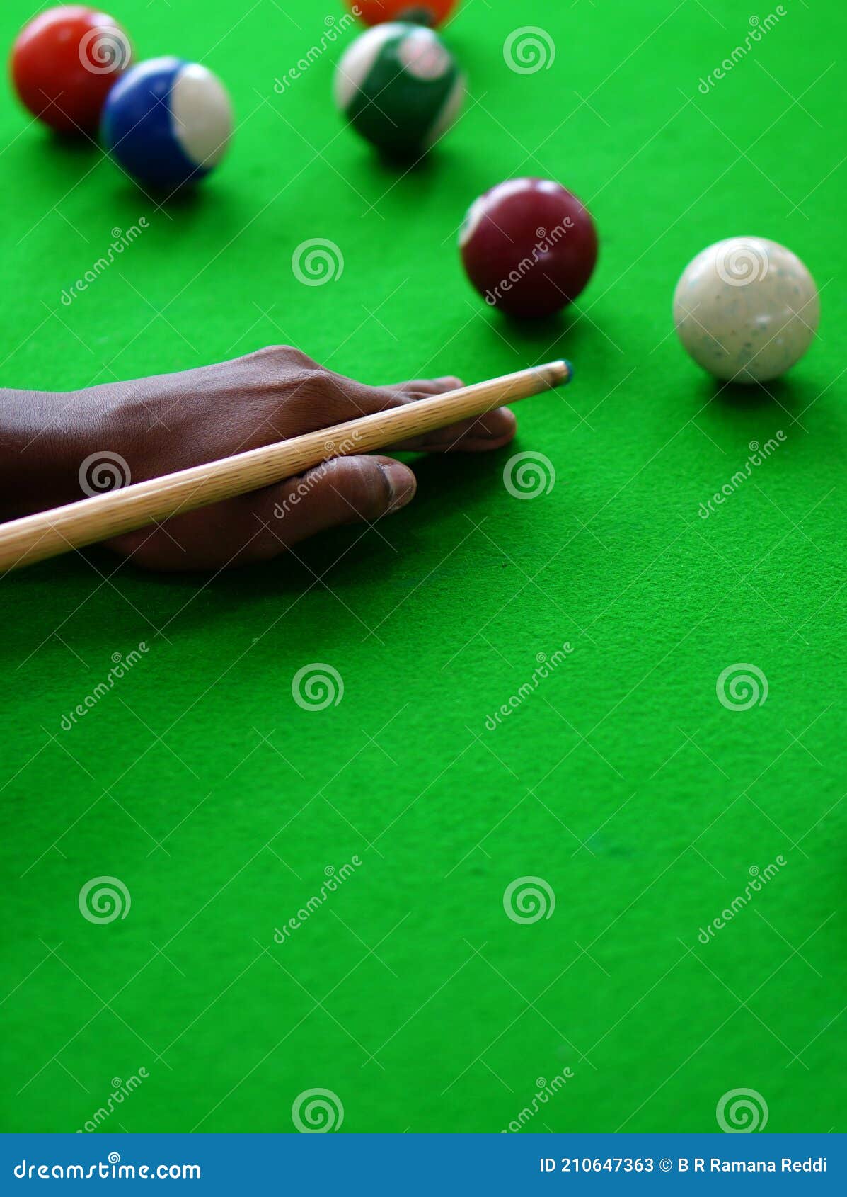 View of Hand of Player Playing Billiards Game Stock Image - Image of ...