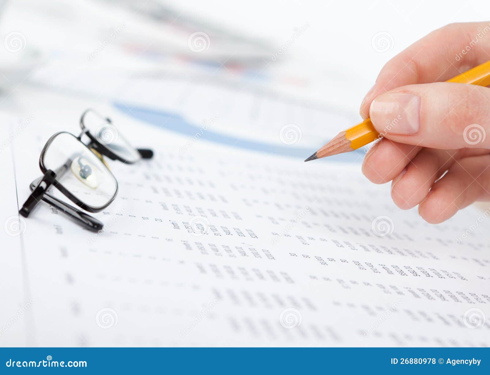 Close Up View of Hand Writing in the Document Stock Photo - Image of ...