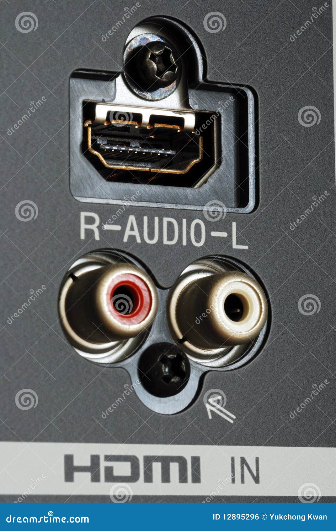 Close Up View of the HDMI Panel Stock Photo - Image of chinch, surround ...