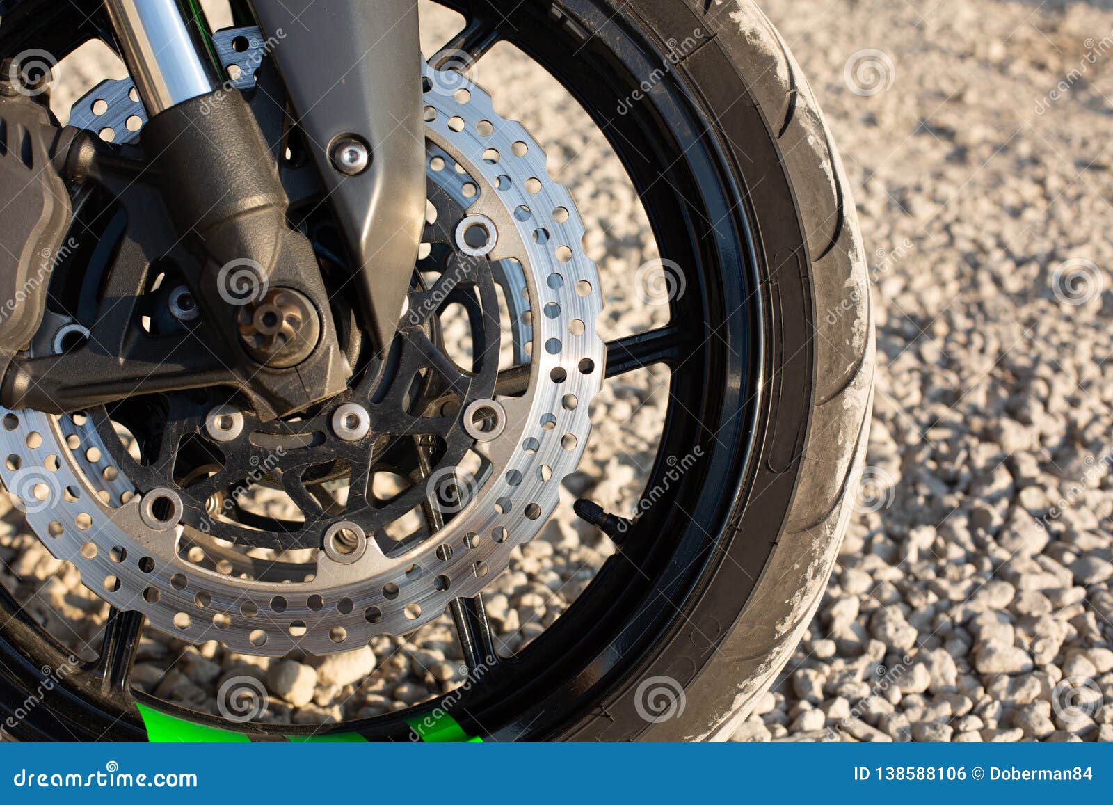 Close-up View on Headlight and Handlebars of Luxury Motorcycle Stock ...
