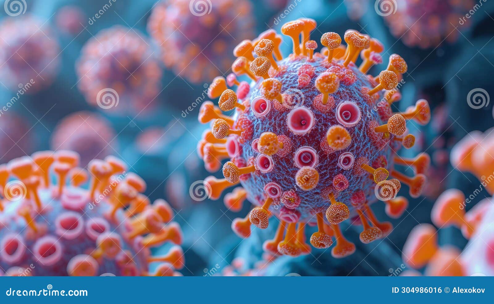Close-up View Of Herpes Simplex Virus (HSV) Under A Microscope AI ...