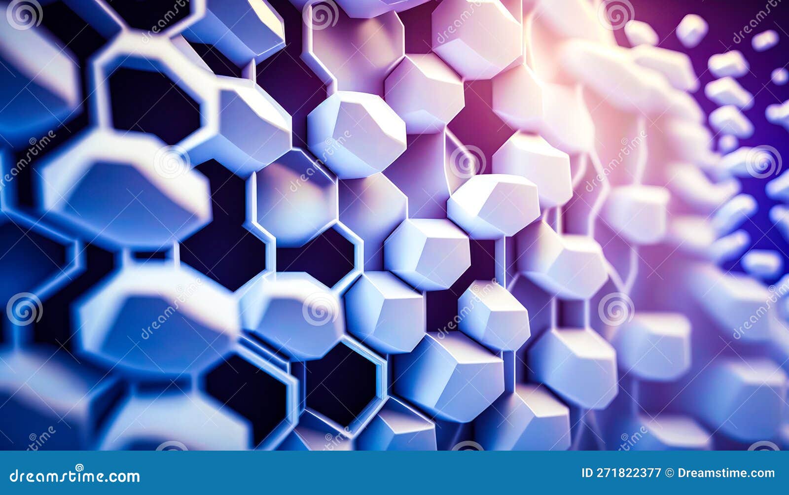 Close Up View Of Hexagonal Structure Generative Ai Stock Image Image Of Shape Futuristic