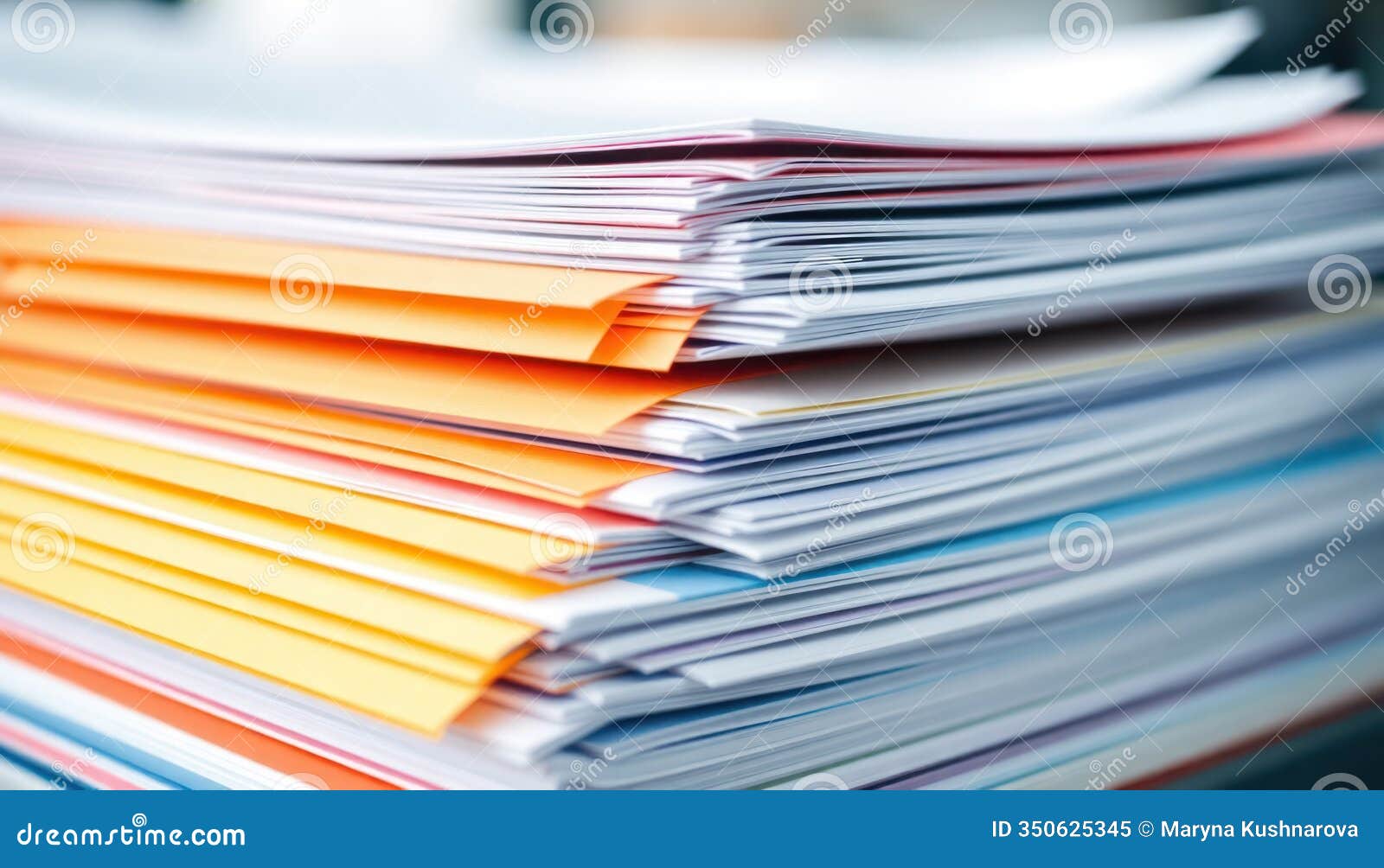 Stack Of Documents Vector Flat Design On White. | CartoonDealer.com ...