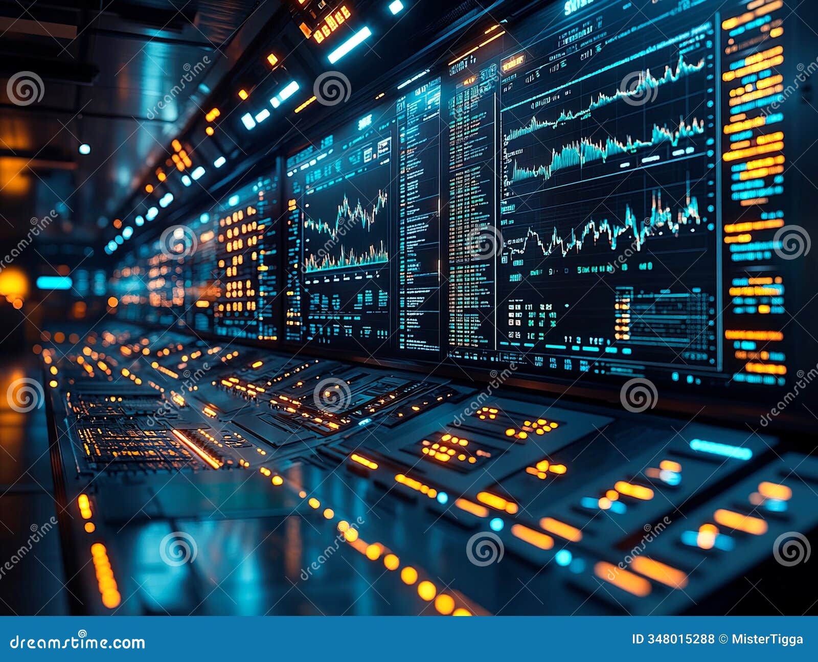 A Close-up View of a High-tech Command Center, Showcasing Multiple ...