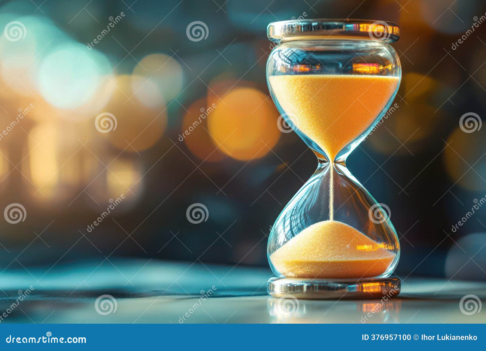 Hourglass Stand On A Yellow Background Royalty-Free Stock Photography ...