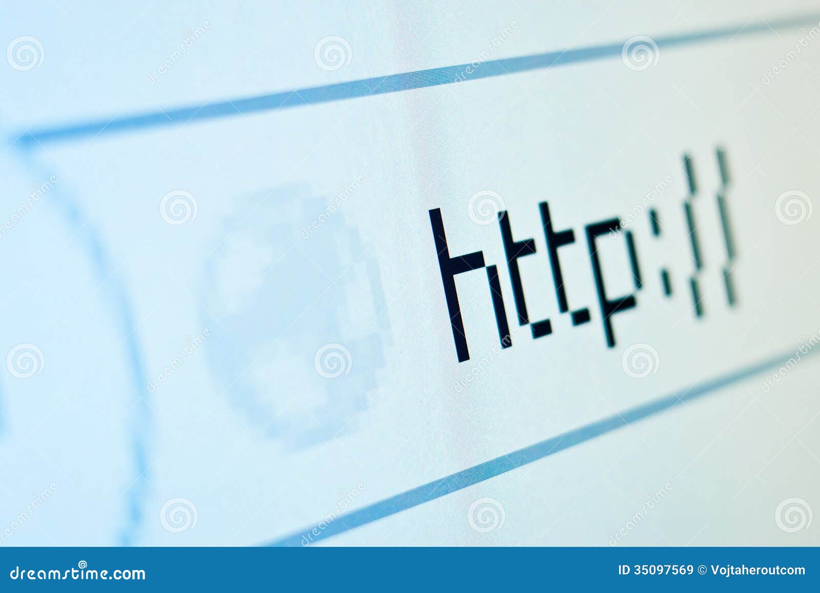Close-up View of Http Sign on the LCD Screen Stock Image - Image of ...