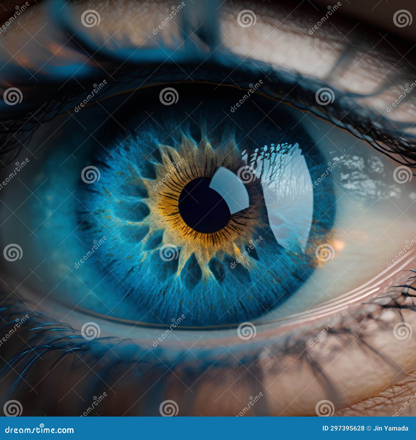 Close Up View of Human Eye. Human Vision Concept Stock Illustration ...