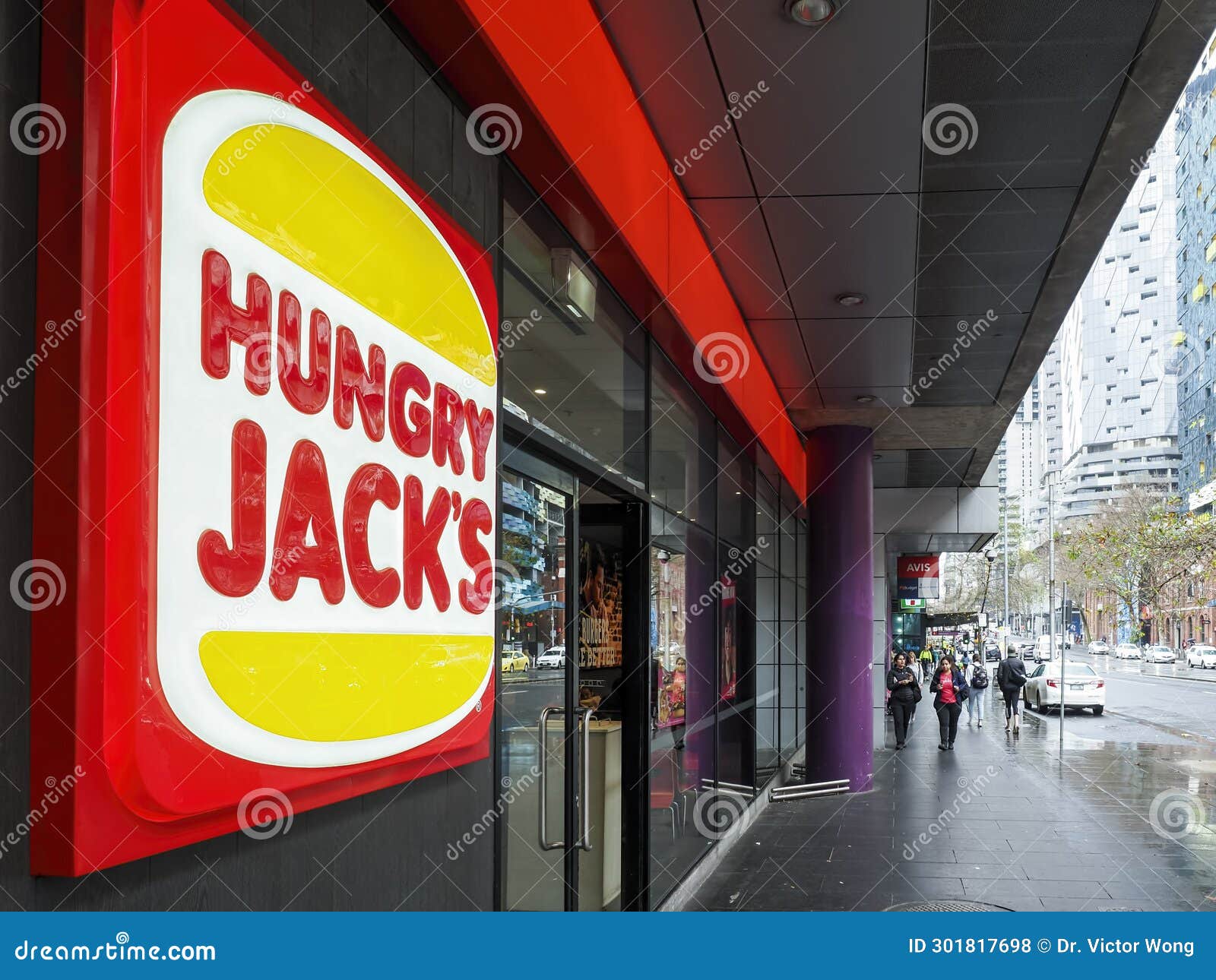 Close-up View of the Hungry Jacks Sign Editorial Stock Photo - Image of ...