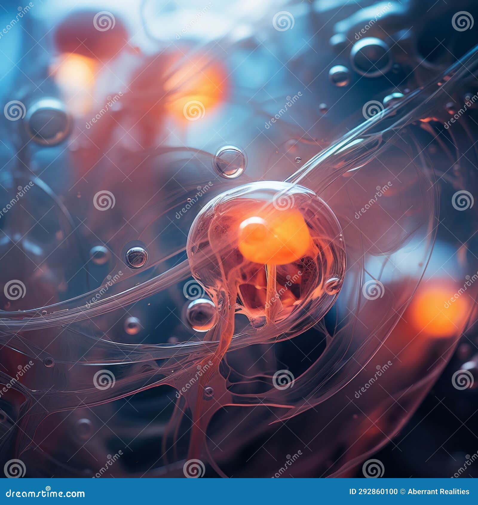 A Close Up View of the Inside of a Cell Stock Illustration ...