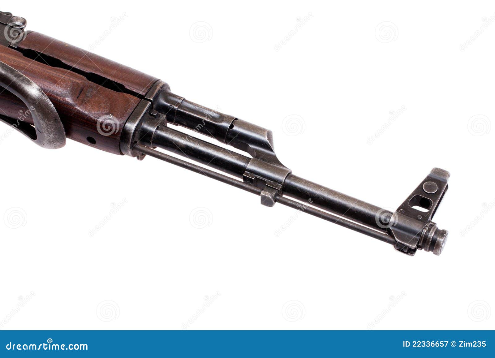 Top View Of The Kalashnikov AKM Or AK47 On Green Canvas Royalty-Free ...