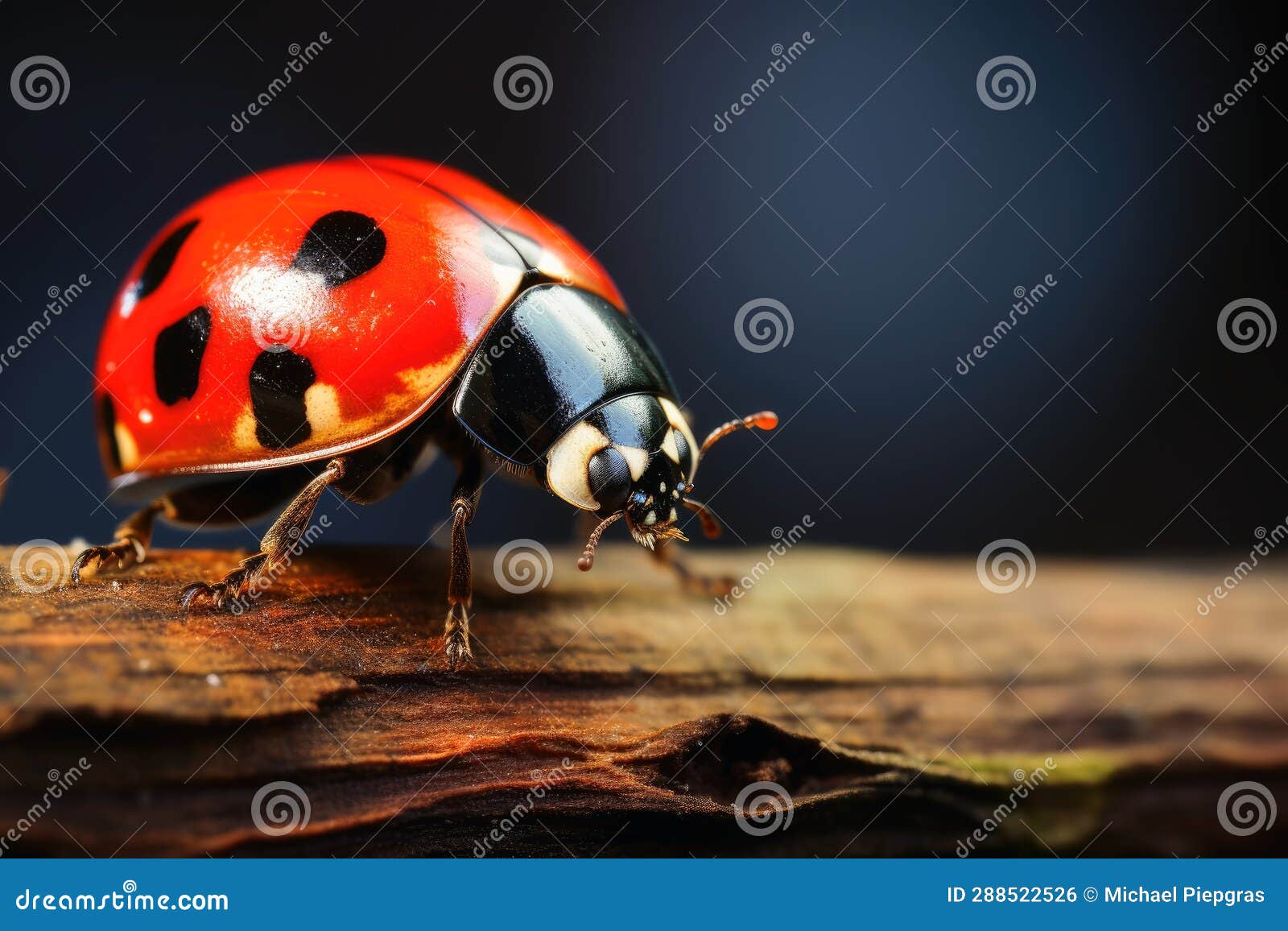 Close Up View of a Ladybug on a Branch Stock Illustration ...