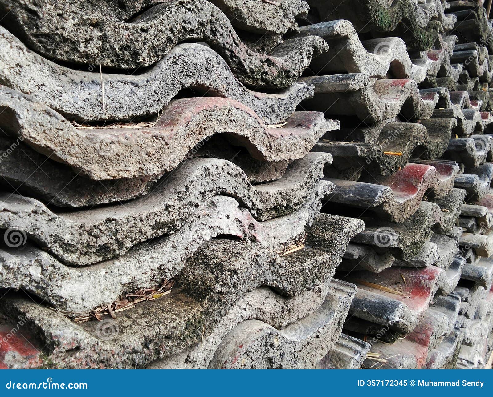 Close-up View of a Large Stack of Corrugated Roofing Tiles Stock Image ...