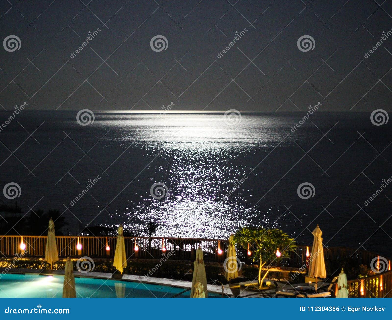 Close Up View of Lunar Path at Red Sea Stock Photo - Image of close ...