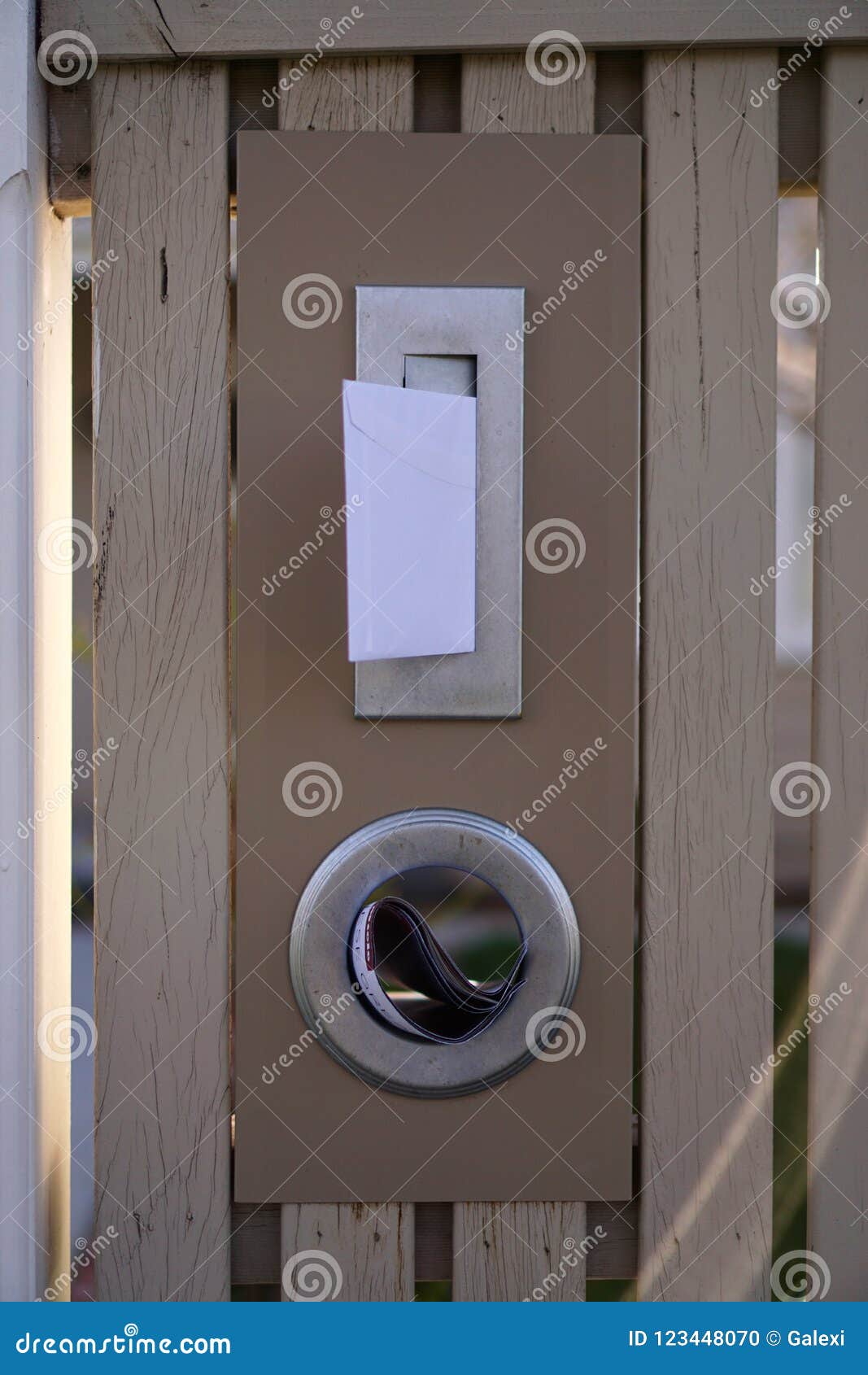 Close Up View of Mail Box with Some Mails Stock Photo - Image of ...