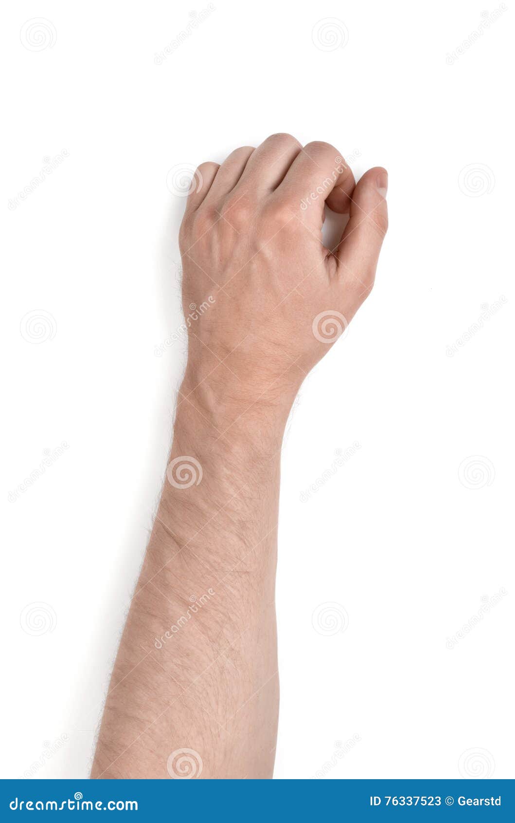 Close Up View of a Man S Hand, Isolated on White Background Stock Image ...