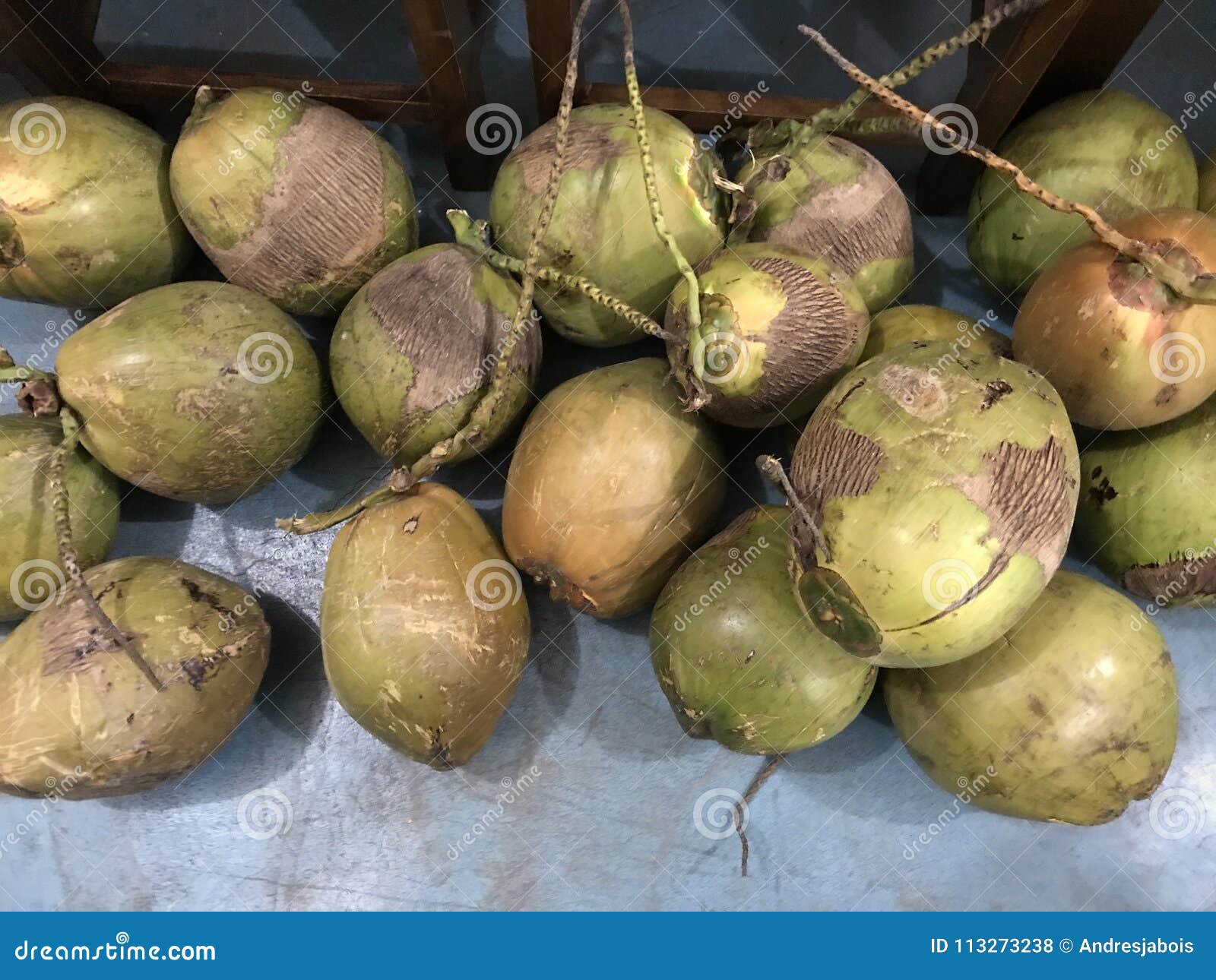 A Lot of Coconuts on the Floor Stock Photo - Image of ground, color ...