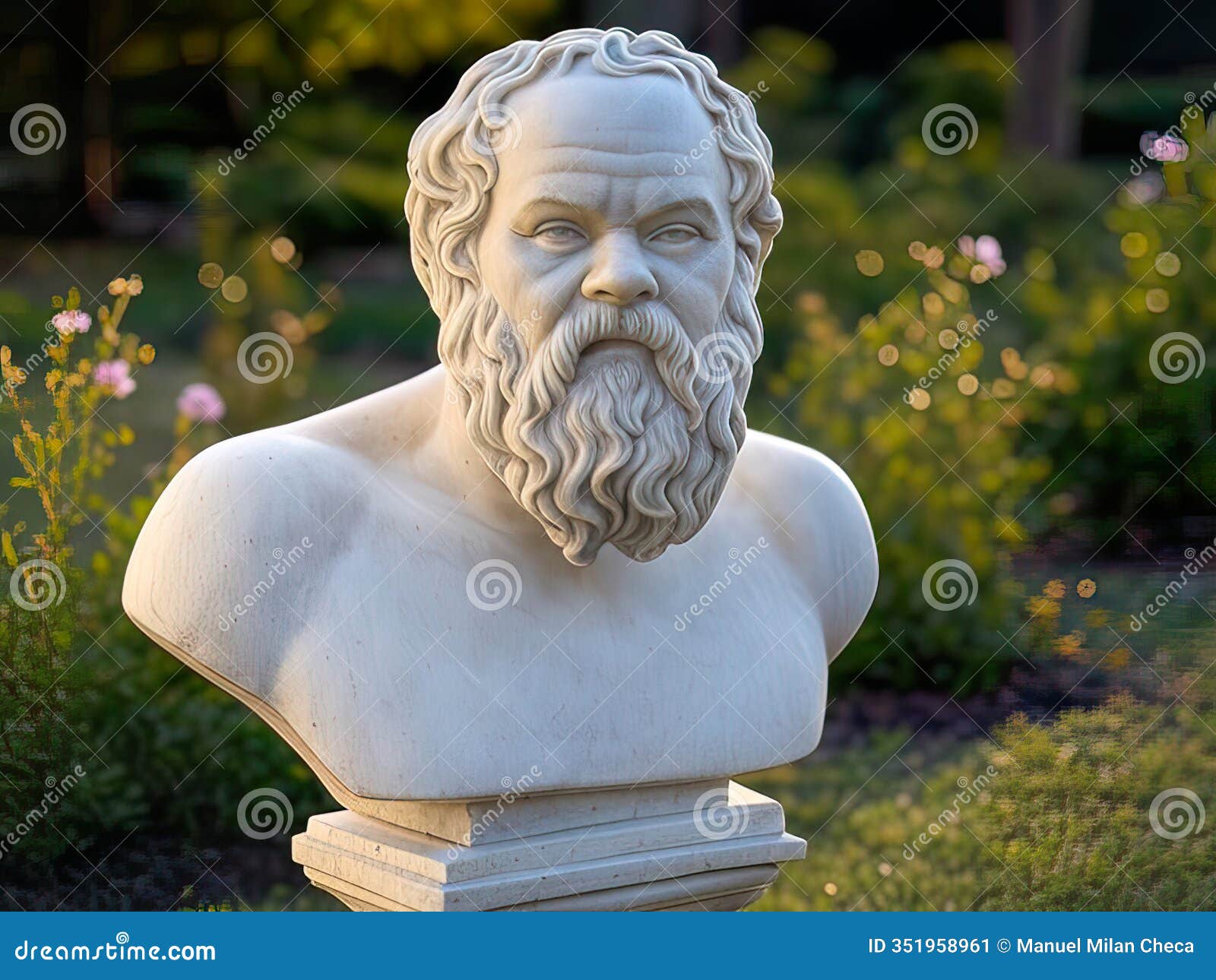 Close-up View of a Marble Sculpture of Socrates, the Ancient Greek ...