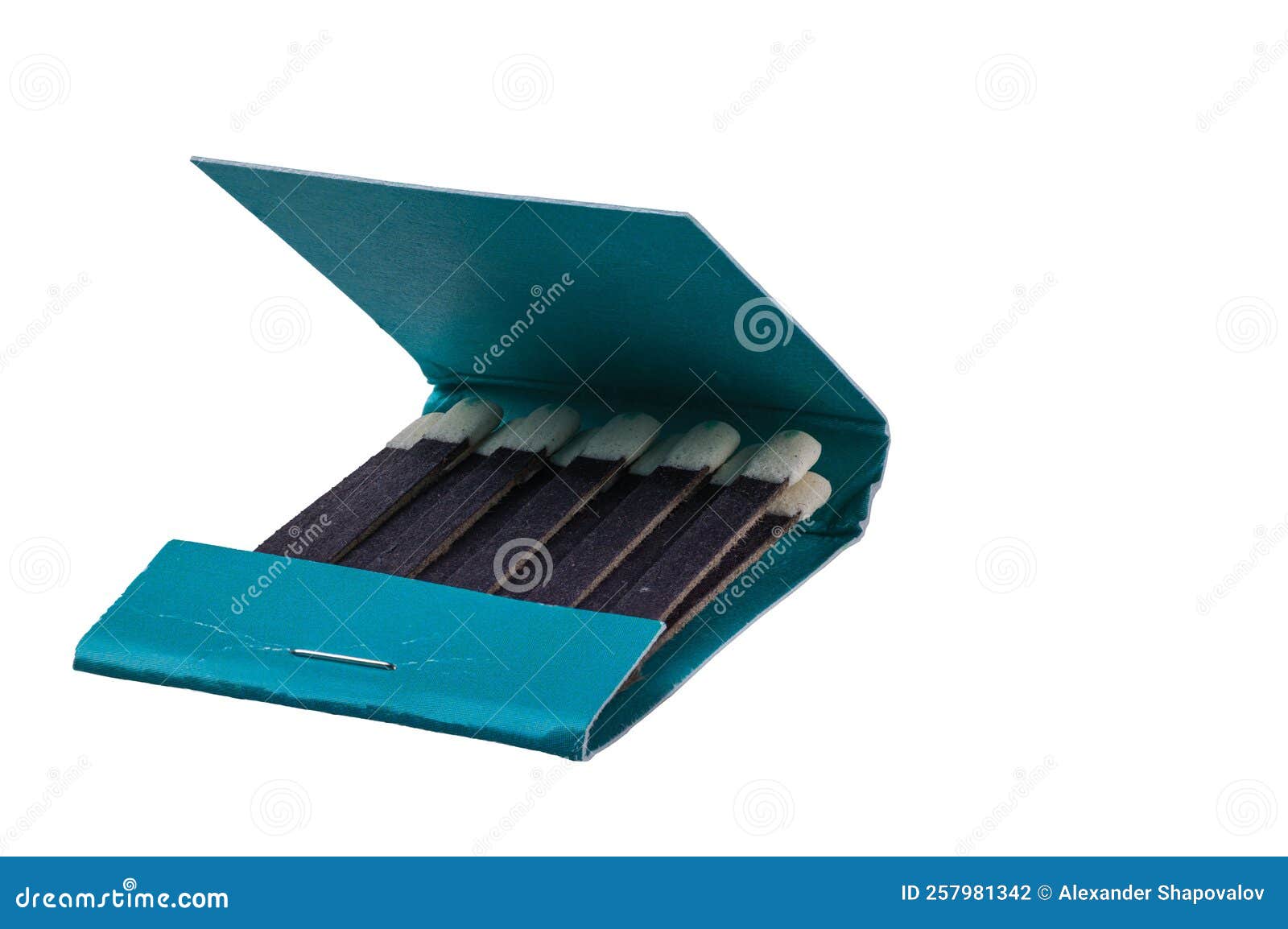 Close Up View of Matches in Green Pack on White Background Isolated ...