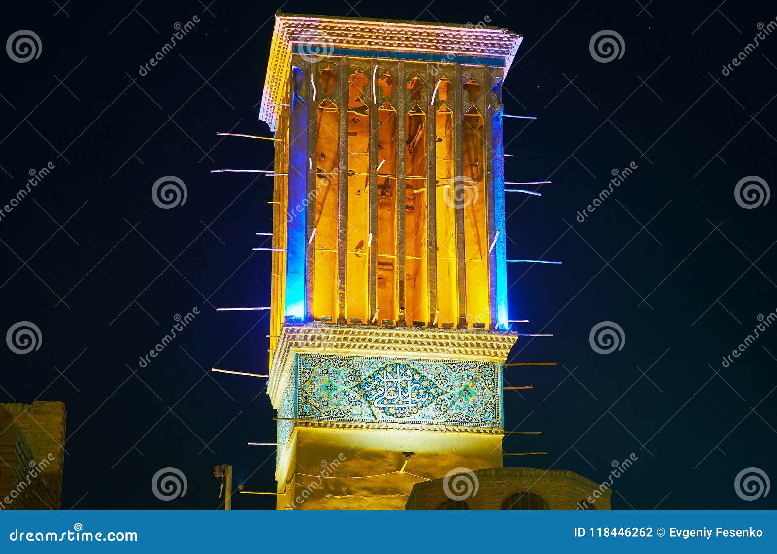 The Medieval Windcatcher in Kerman, Iran Stock Photo - Image of ...