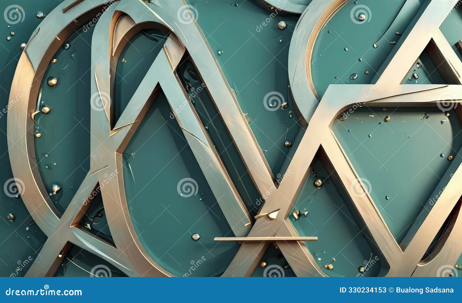 Close-up View Metallic Wall Art Piece Featuring Repeating Pattern ...