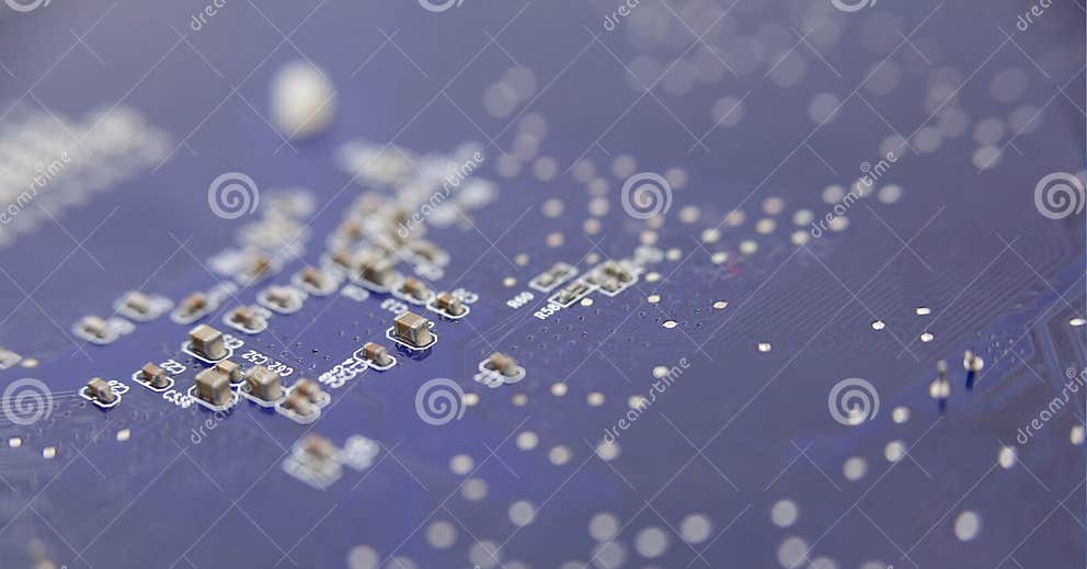 Close Up View of Microprocessor Connections on Motherboard of Computer ...
