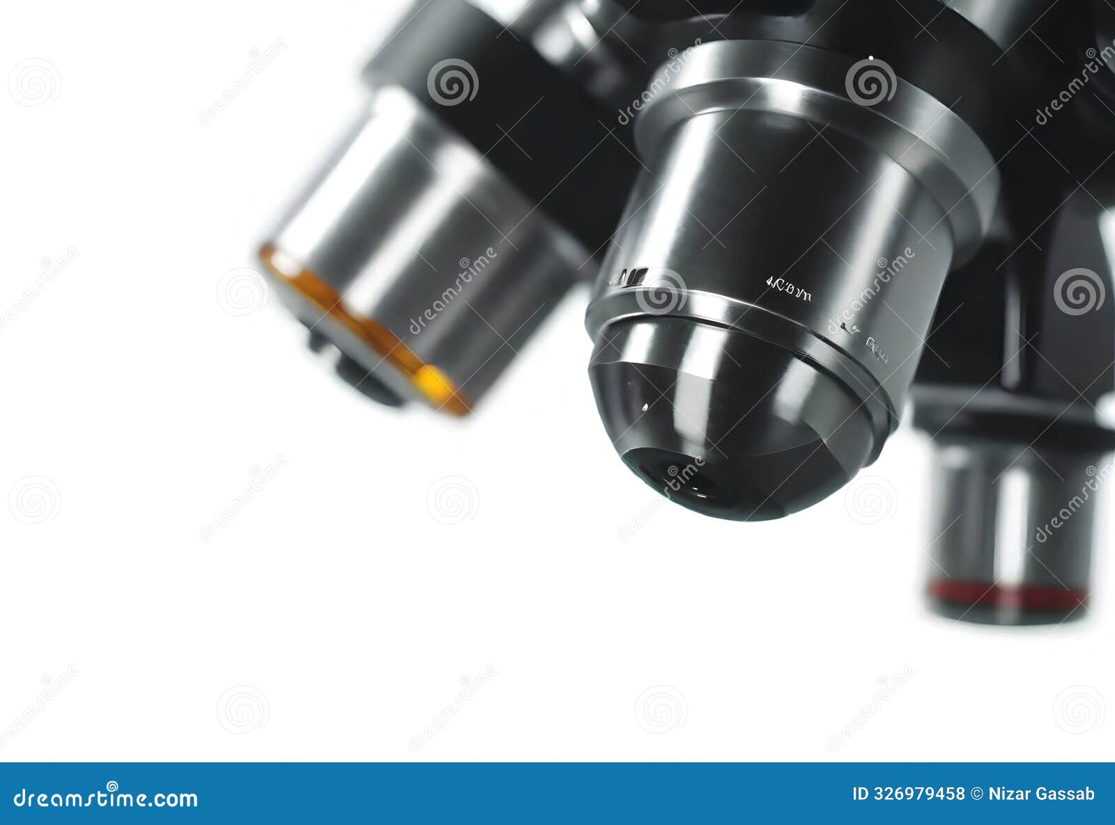A Close-up View of Microscope Stock Illustration - Illustration of ...