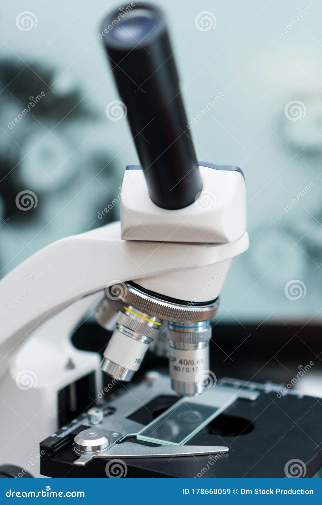 Microscope in the Laboratory Stock Image - Image of discovery ...