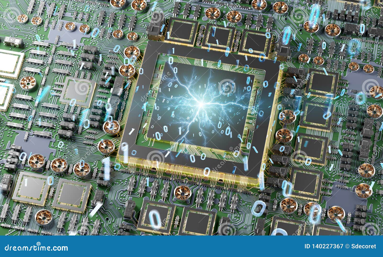 Close-up View of a Modern GPU Card with Connections 3D Rendering Stock ...