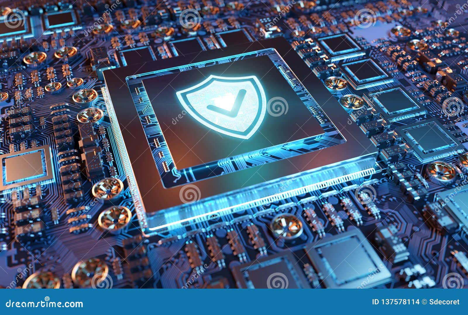 Close-up View of a Modern GPU Card with Shield Protection 3D Rendering ...